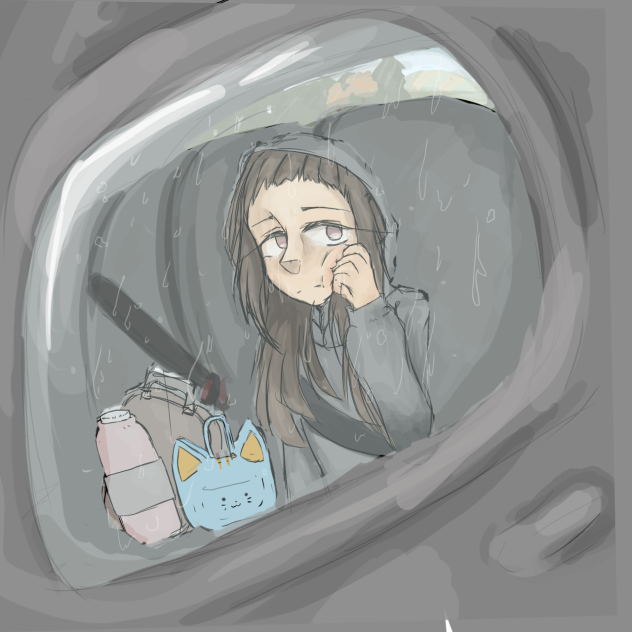 girl in a car - ibisPaint