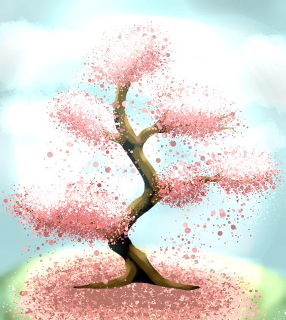 Cherry blossom tree - ibisPaint