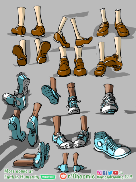 Practice draw foots and shoes on ibispa - ibisPaint