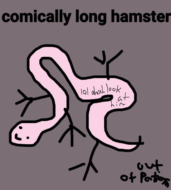 Comically Long Hamster - ibisPaint