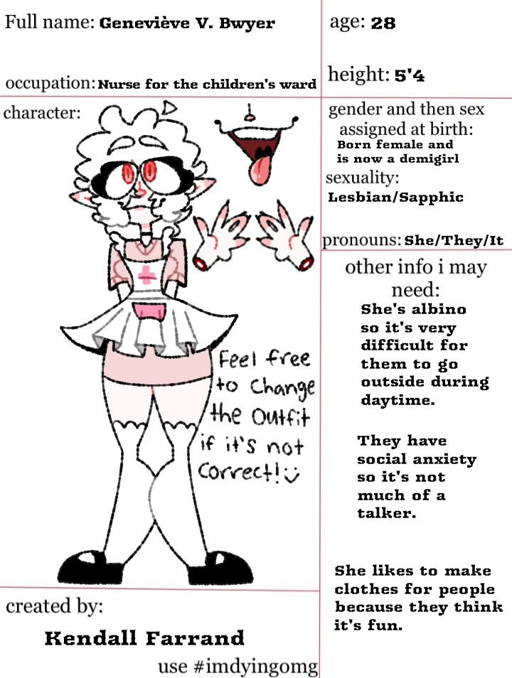 ref sheet for Bee - ibisPaint