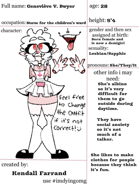 ref sheet for Bee - ibisPaint