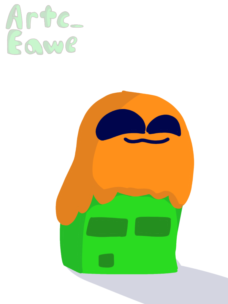 999 and minecraft slime - ibisPaint