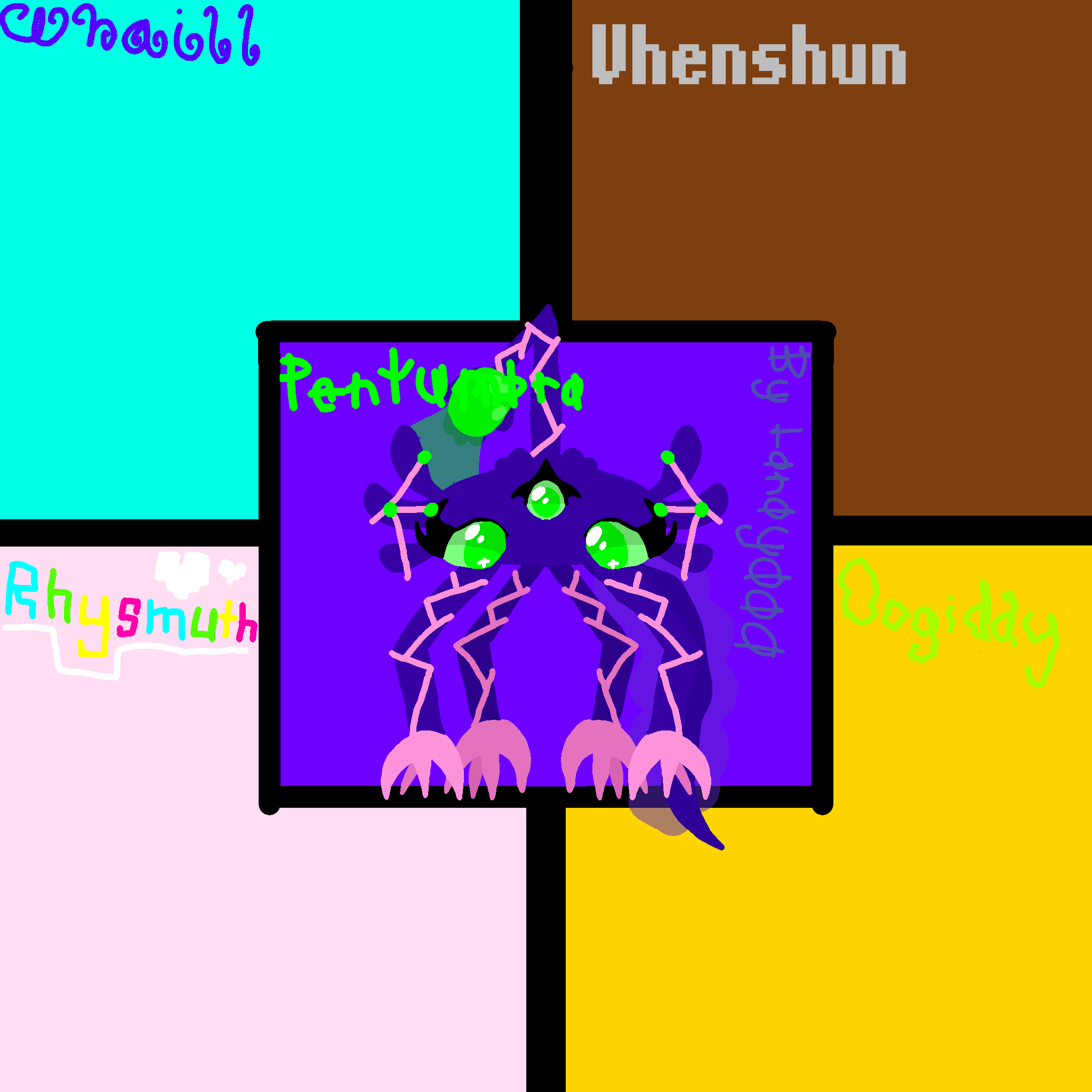 MSM Collab!💜💚 🤎🩶 🩵💙 🩷🩵💚💛 💛💚 - ibisPaint