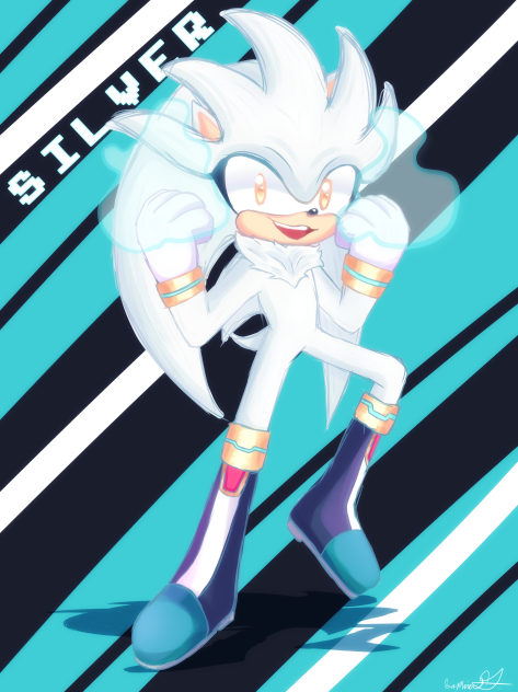Silver the hedgehog - ibisPaint