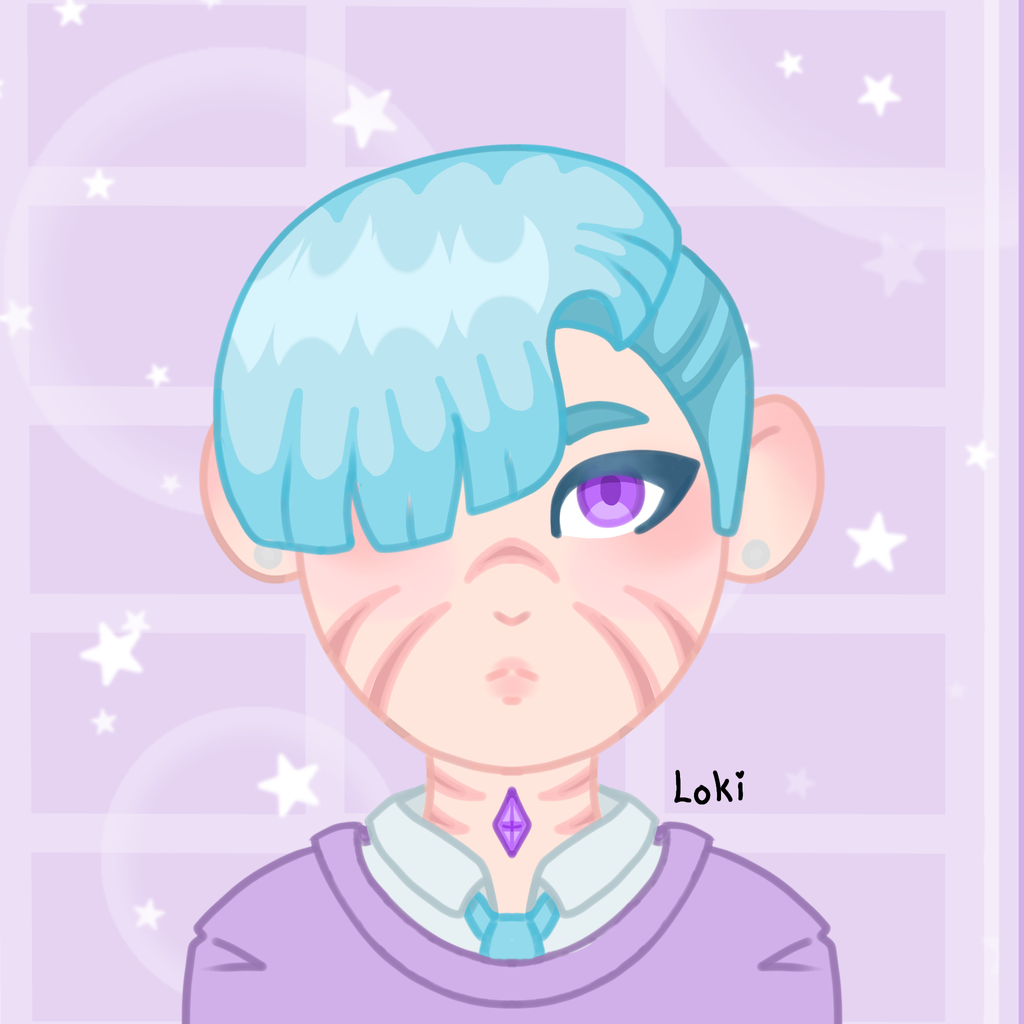 Pastel Blue School Boy - ibisPaint