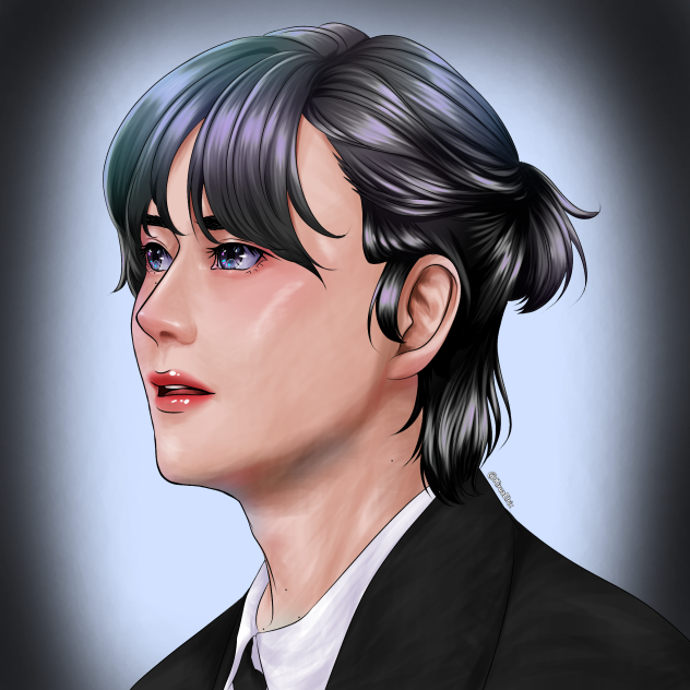 Kyuhyun with a tiny ponytail - ibisPaint