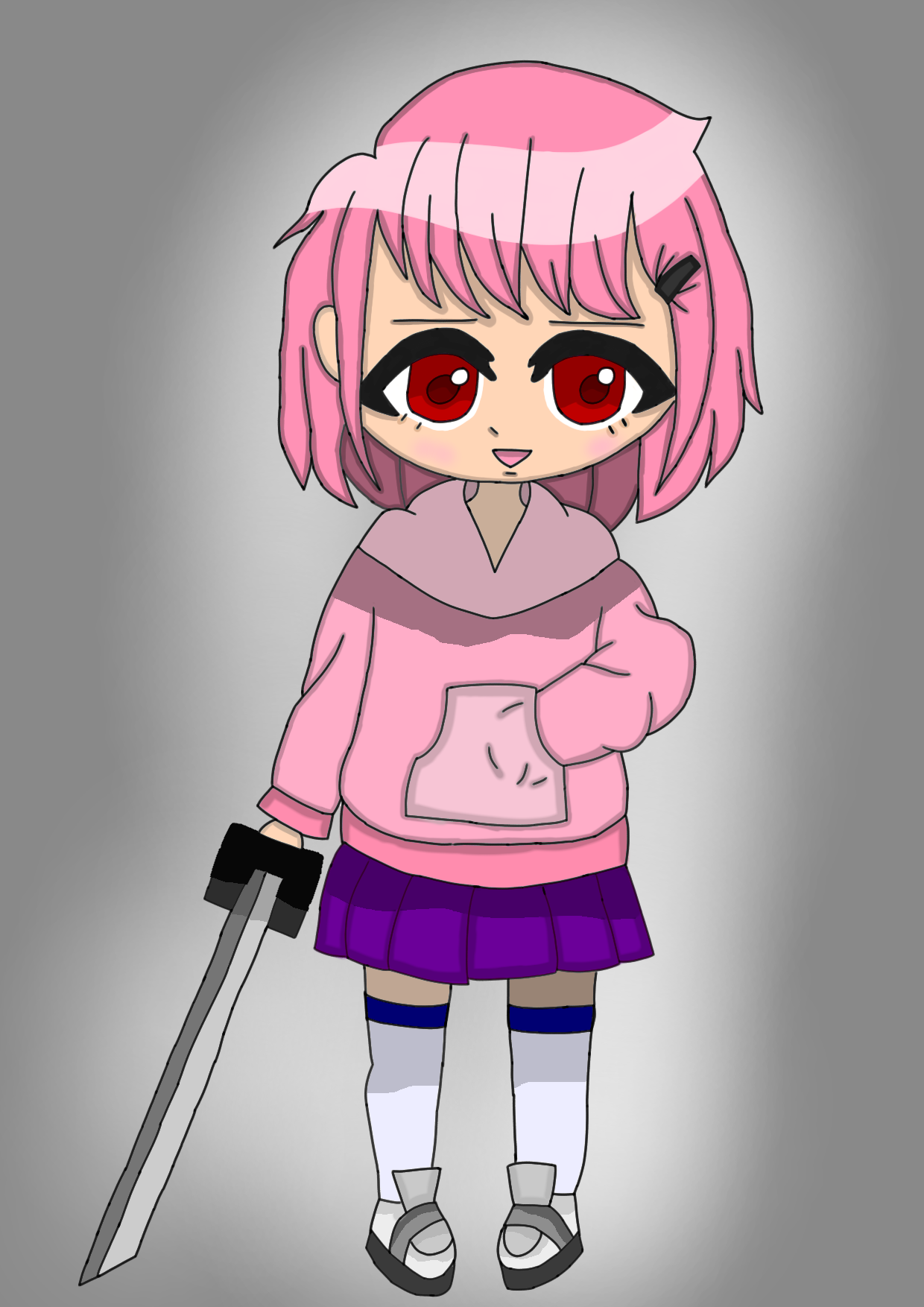 Cute pink chibi - ibisPaint