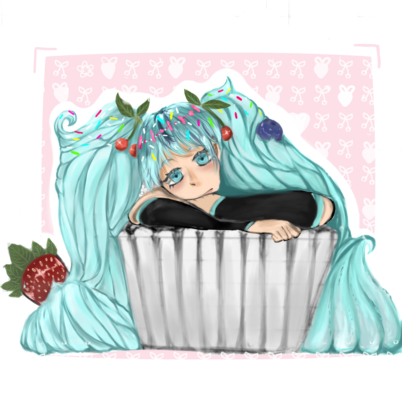 Cupcake miku .‿. - ibisPaint