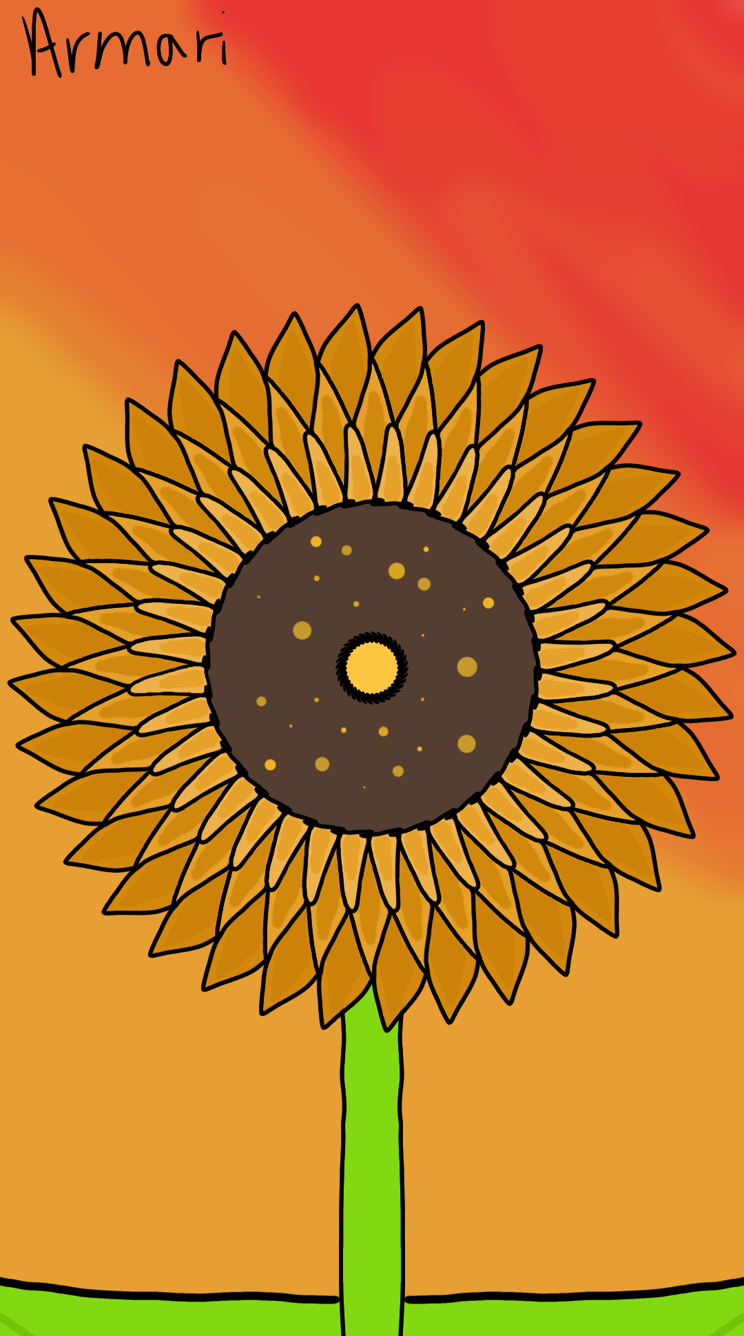 Sunset Sunflower - ibisPaint