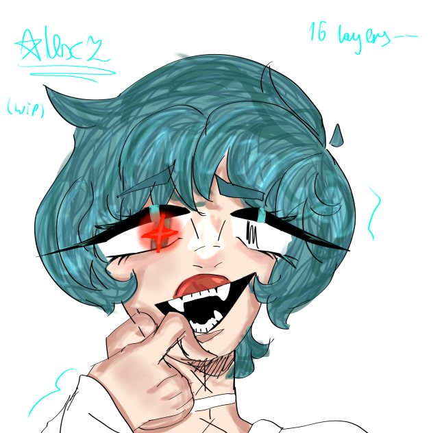 some crazy chick (wip) - ibisPaint