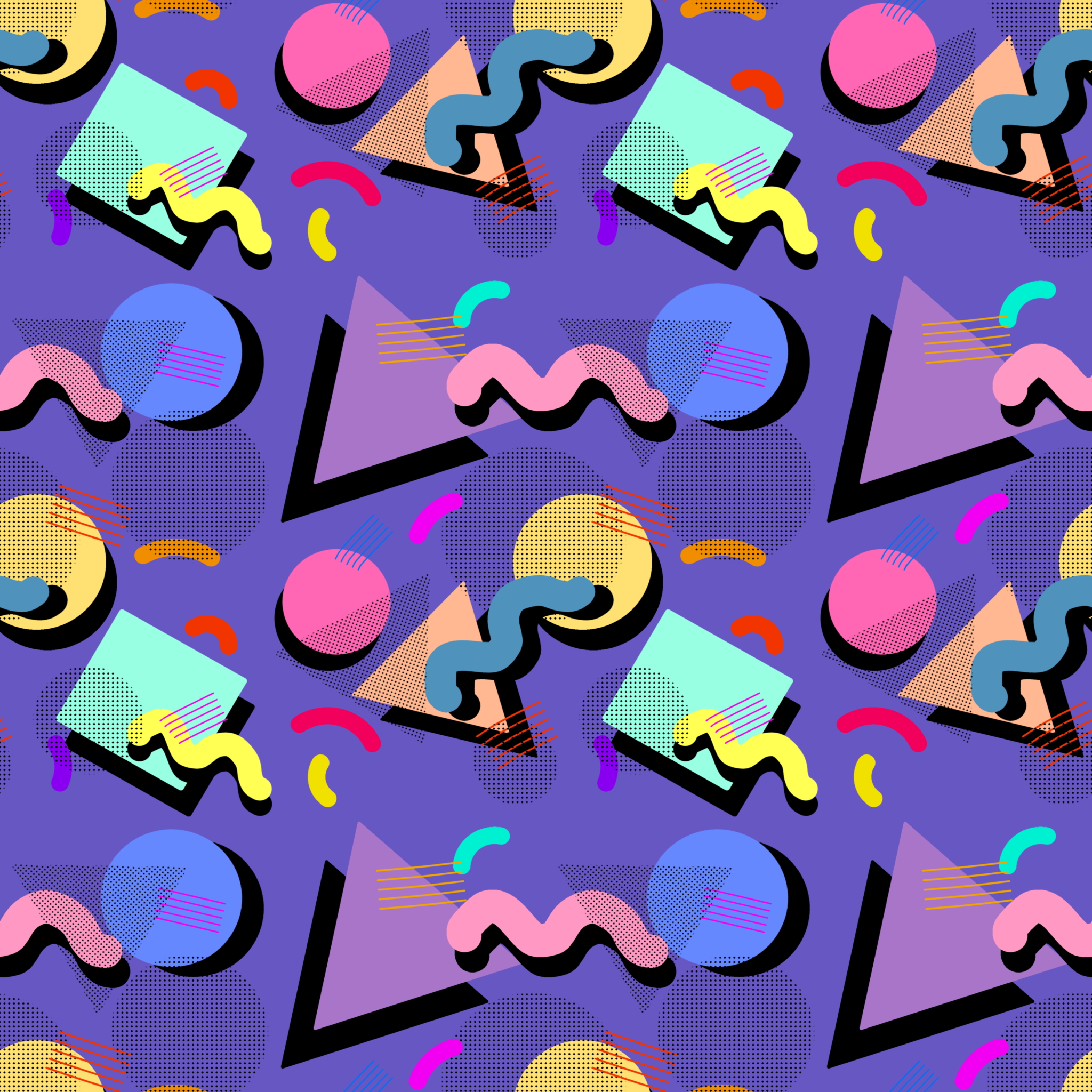Retro pop pattern 1 c - ibisPaint