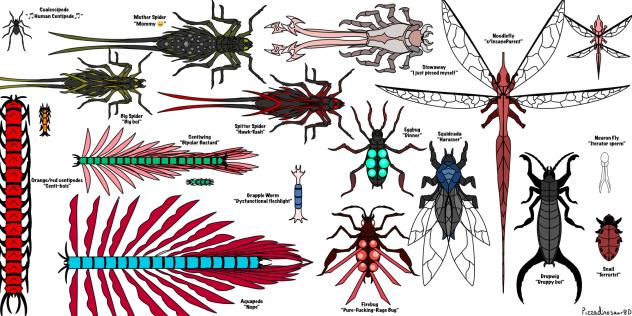 Rain World creatures — Insect&Arthropod - ibisPaint