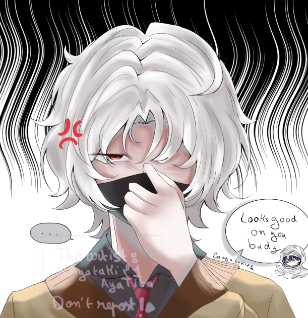 Rou kun trying Zaid's mask 🎀🦦 - ibisPaint