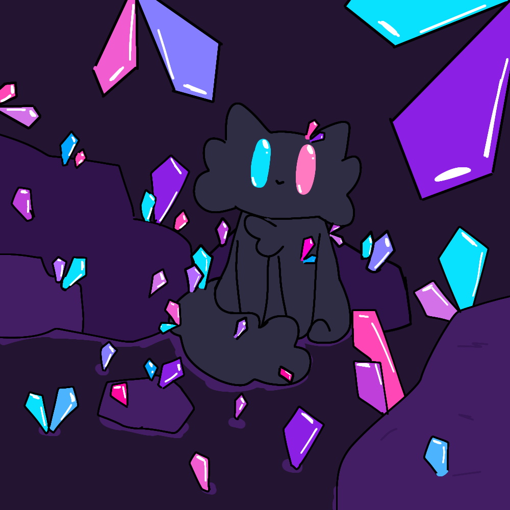 Opal the crystal cat oc - ibisPaint