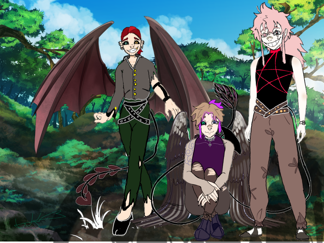 Me and my brother with roz#demons - ibisPaint