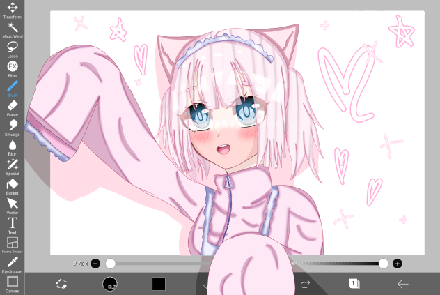 💗Cat girl waving at you💗 - ibisPaint