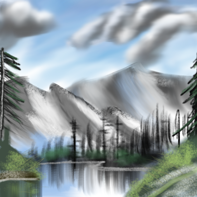 bob ross 模写 - ibisPaint