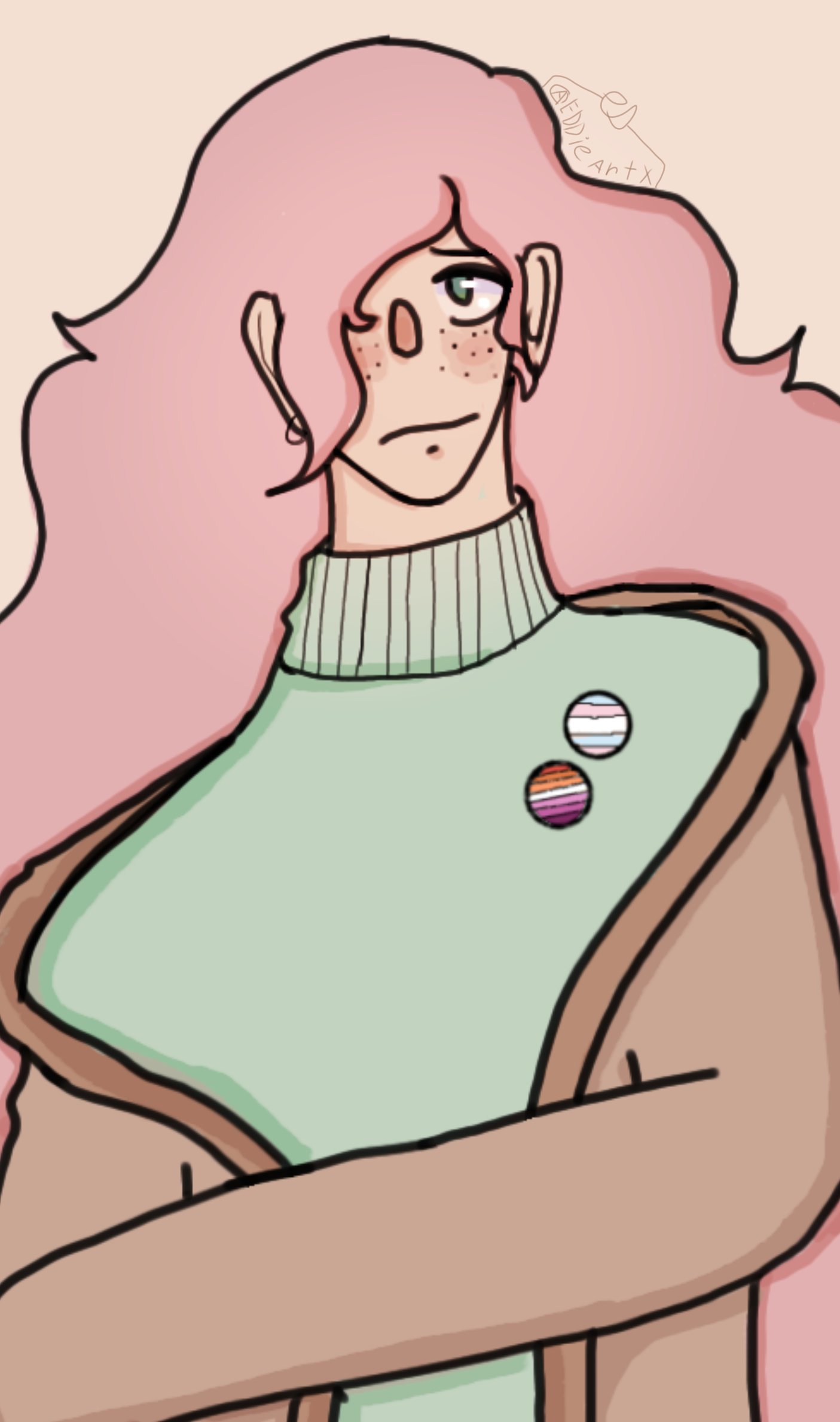 Flutter shy in my style! (Face close up) - ibisPaint