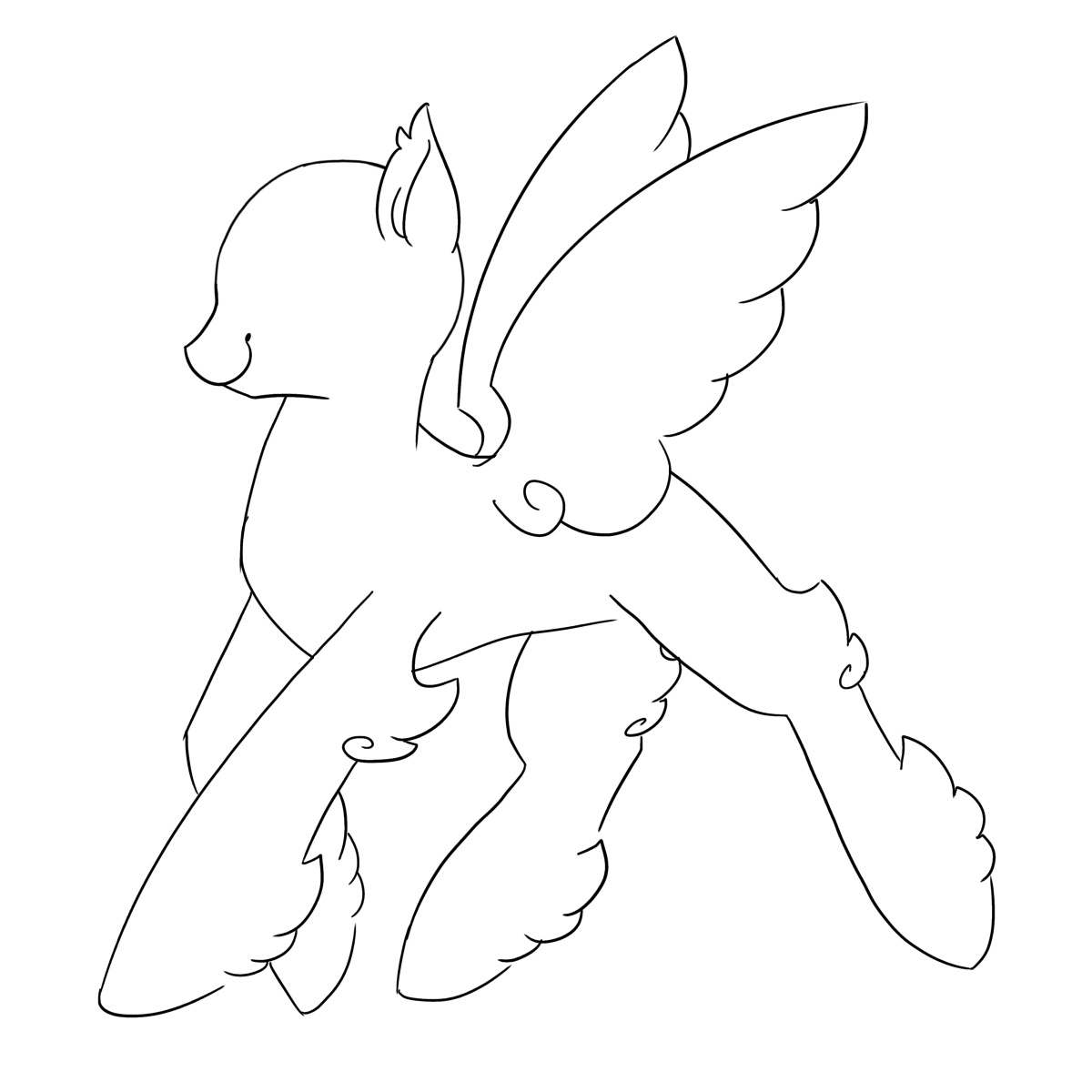 Here’s a free Pegasus base - ibisPaint