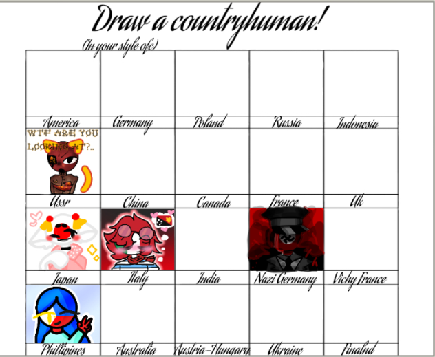 Draw your countryhumans - ibisPaint