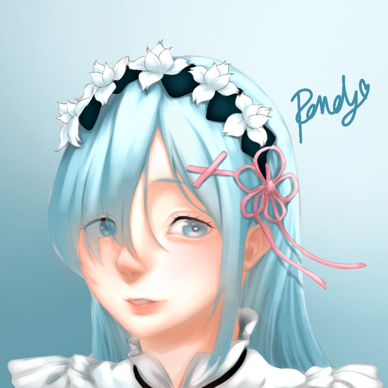 rem 💙 long hair - ibisPaint