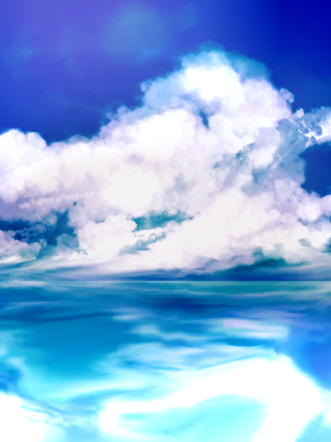 Sea under the sky - ibisPaint