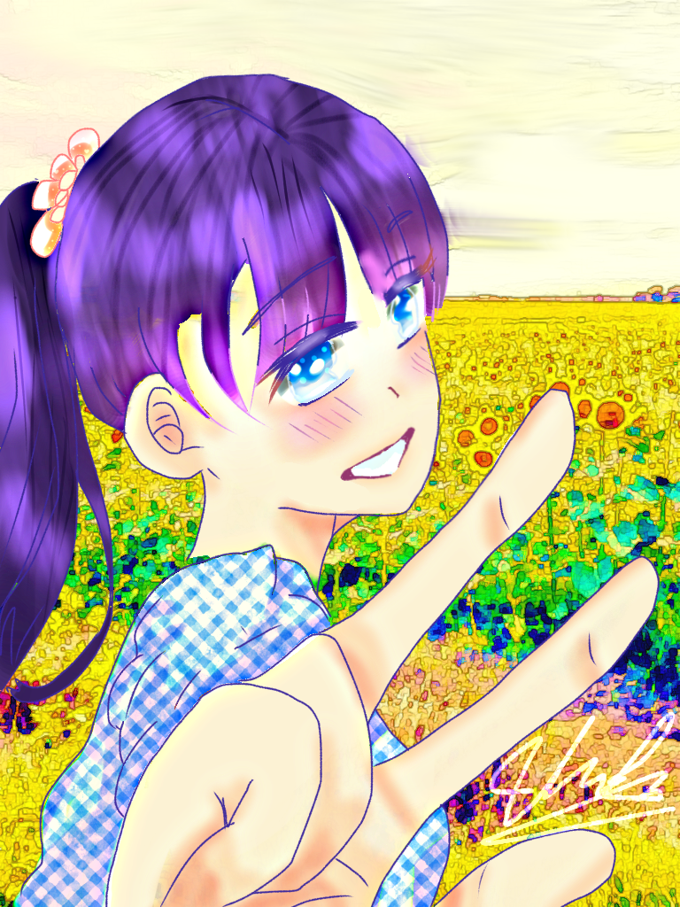 Girl with ponytail - ibisPaint