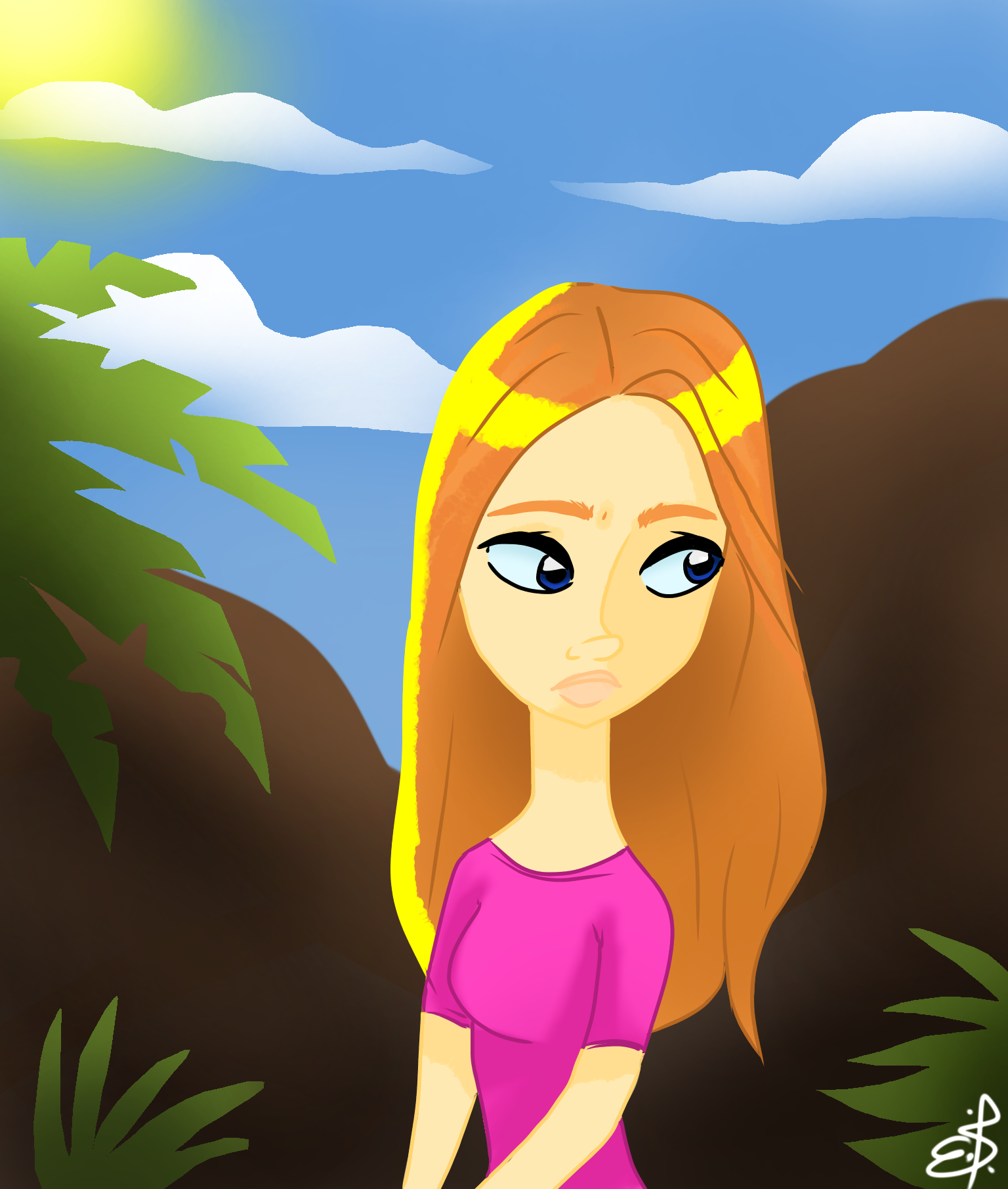 Girl walking outside IbisPaint - ibisPaint