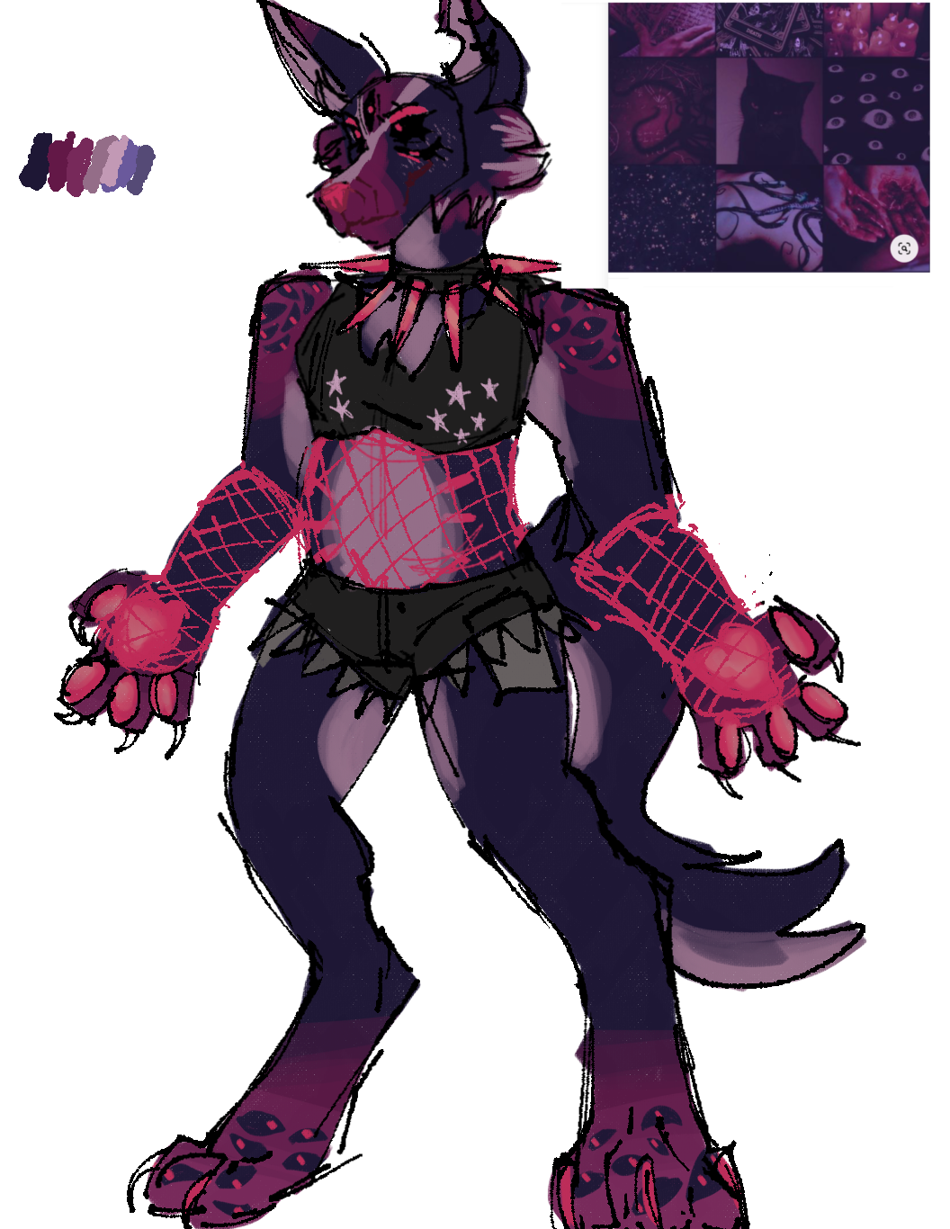 Werewolf moodboard character - ibisPaint