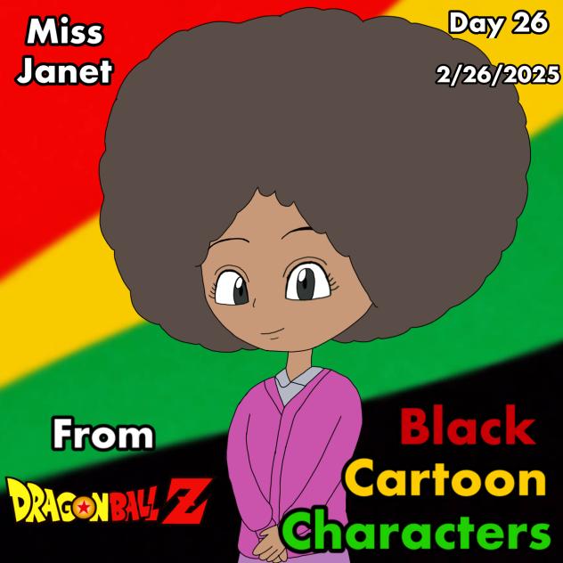 Black Cartoon Characters Day 26 M. Janet - ibisPaint