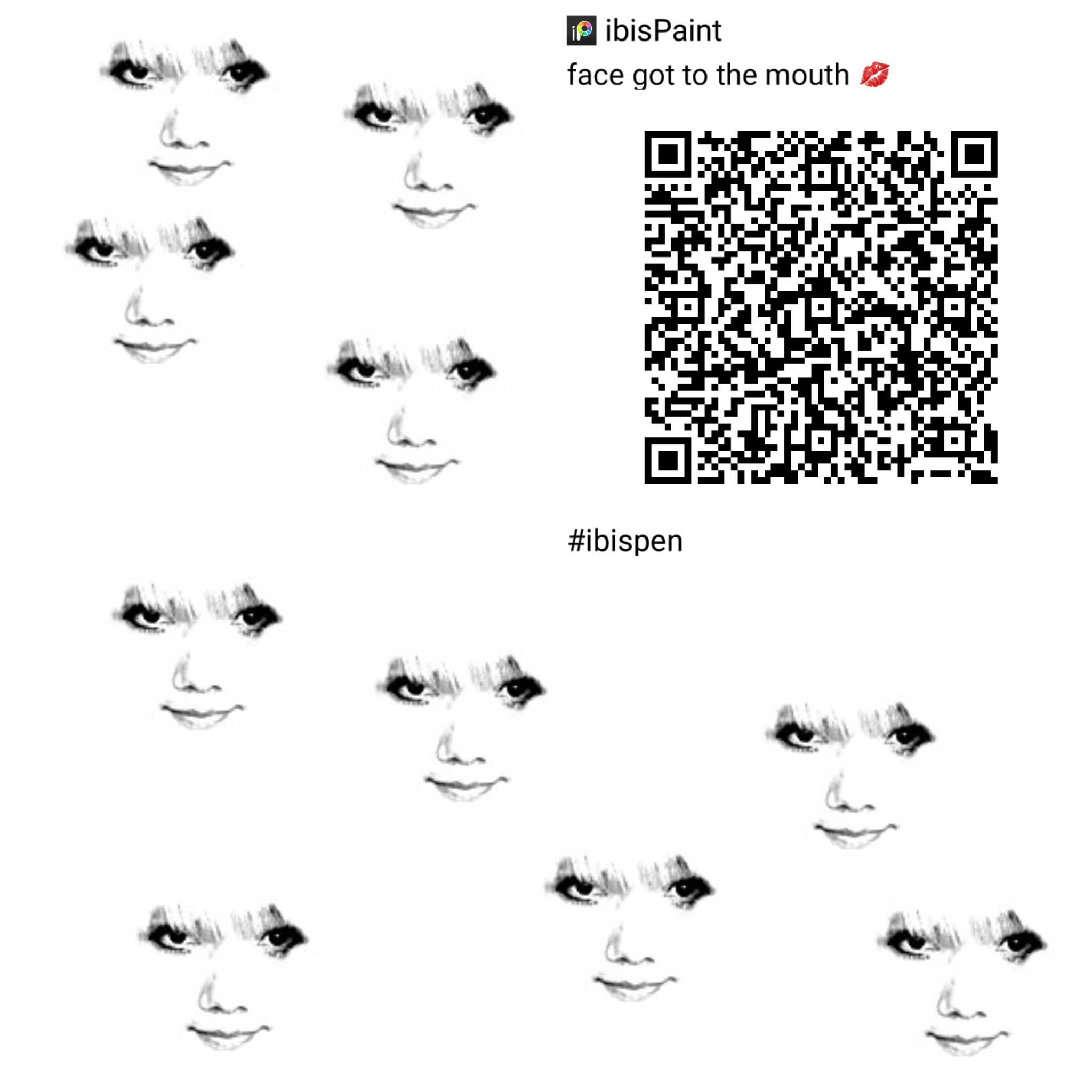 face got to the mouth 👄 - ibisPaint