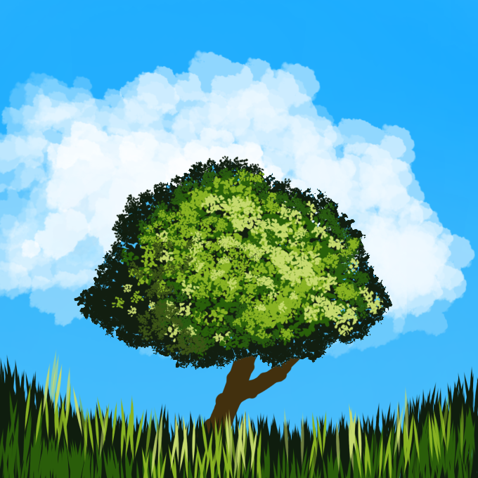 A lone tree - ibisPaint