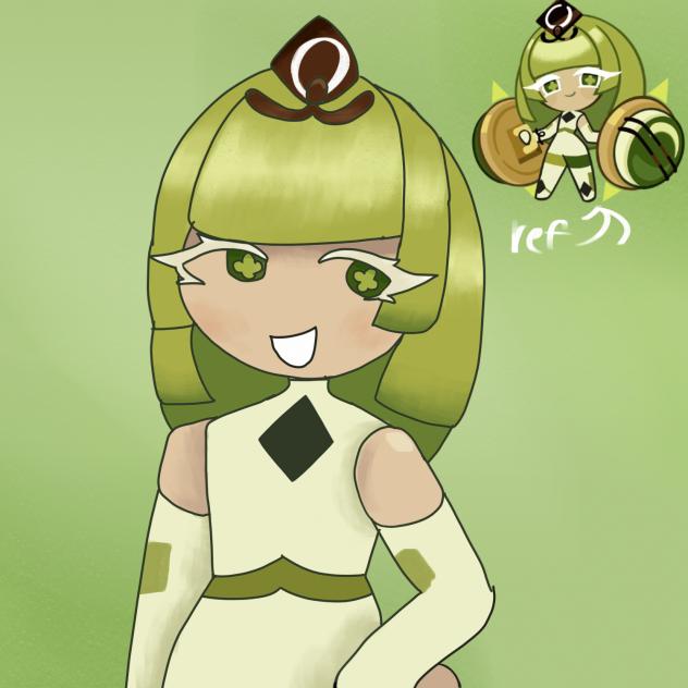 grean tea mousse cookie - ibisPaint