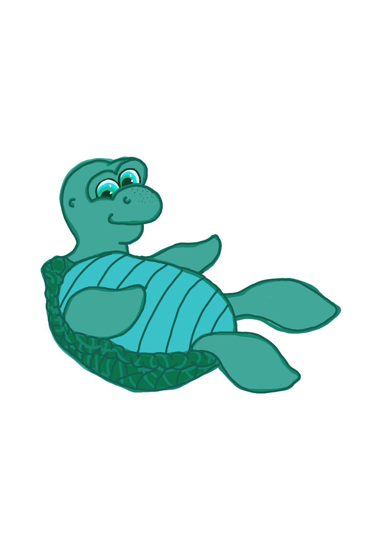 Playful turtle - ibisPaint