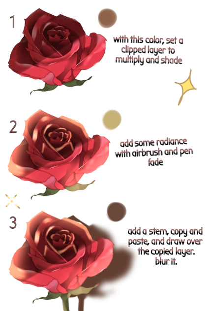 how to make aesthetic rose - ibisPaint