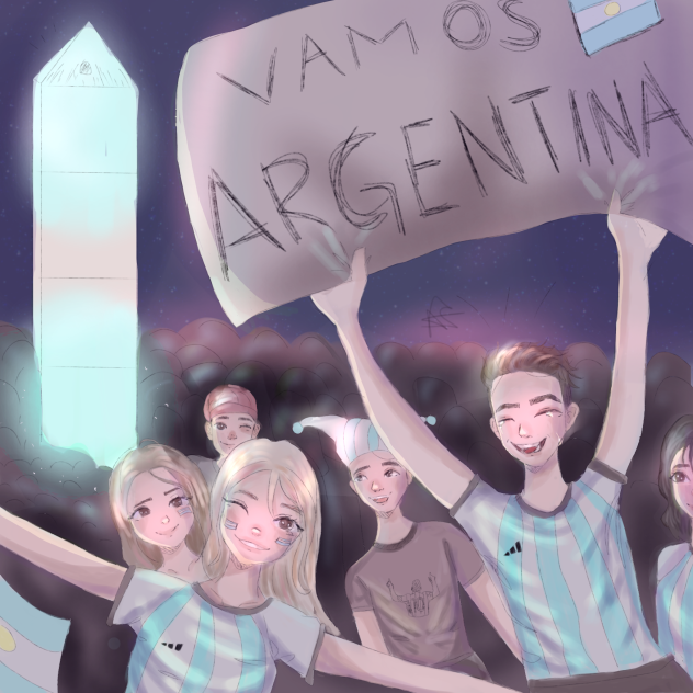 hinchada de Argentina - ibisPaint
