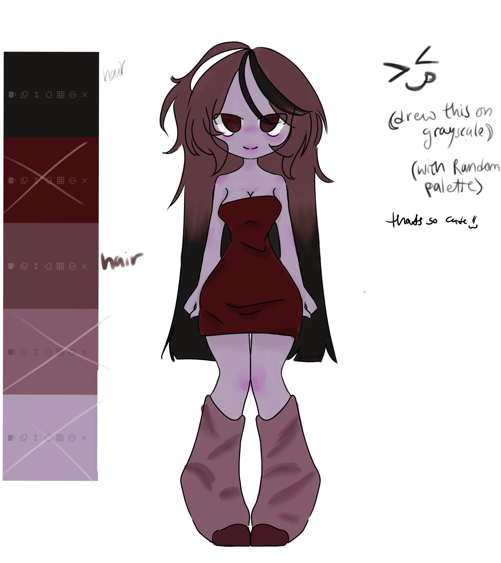 Greyscale w random palette - ibisPaint