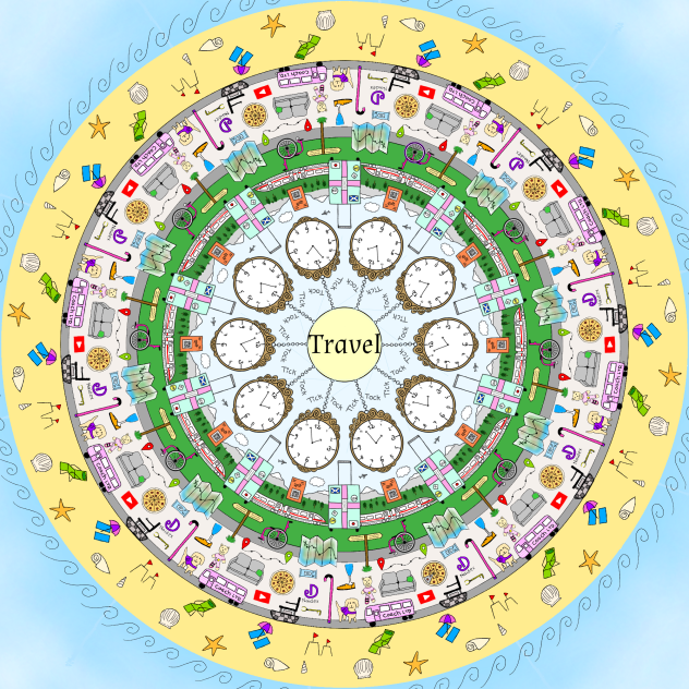 Travel Doodle Mandala - ibisPaint