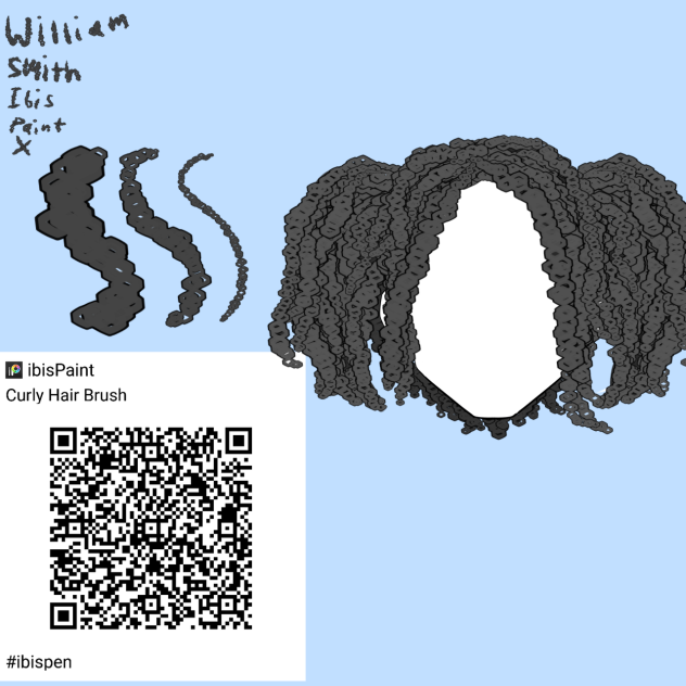 Curly Hair Brush - ibisPaint