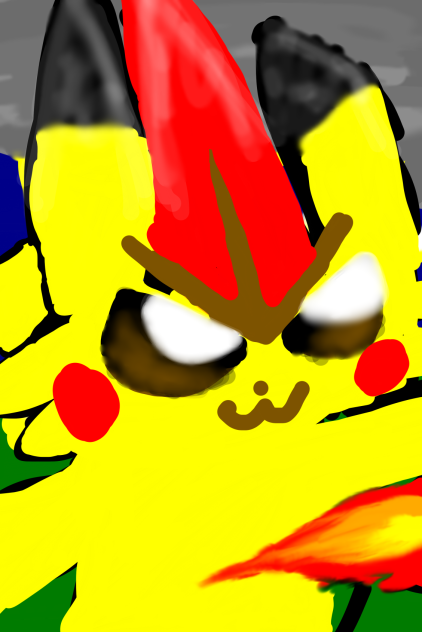 Cinderace (pikachu costume) - ibisPaint