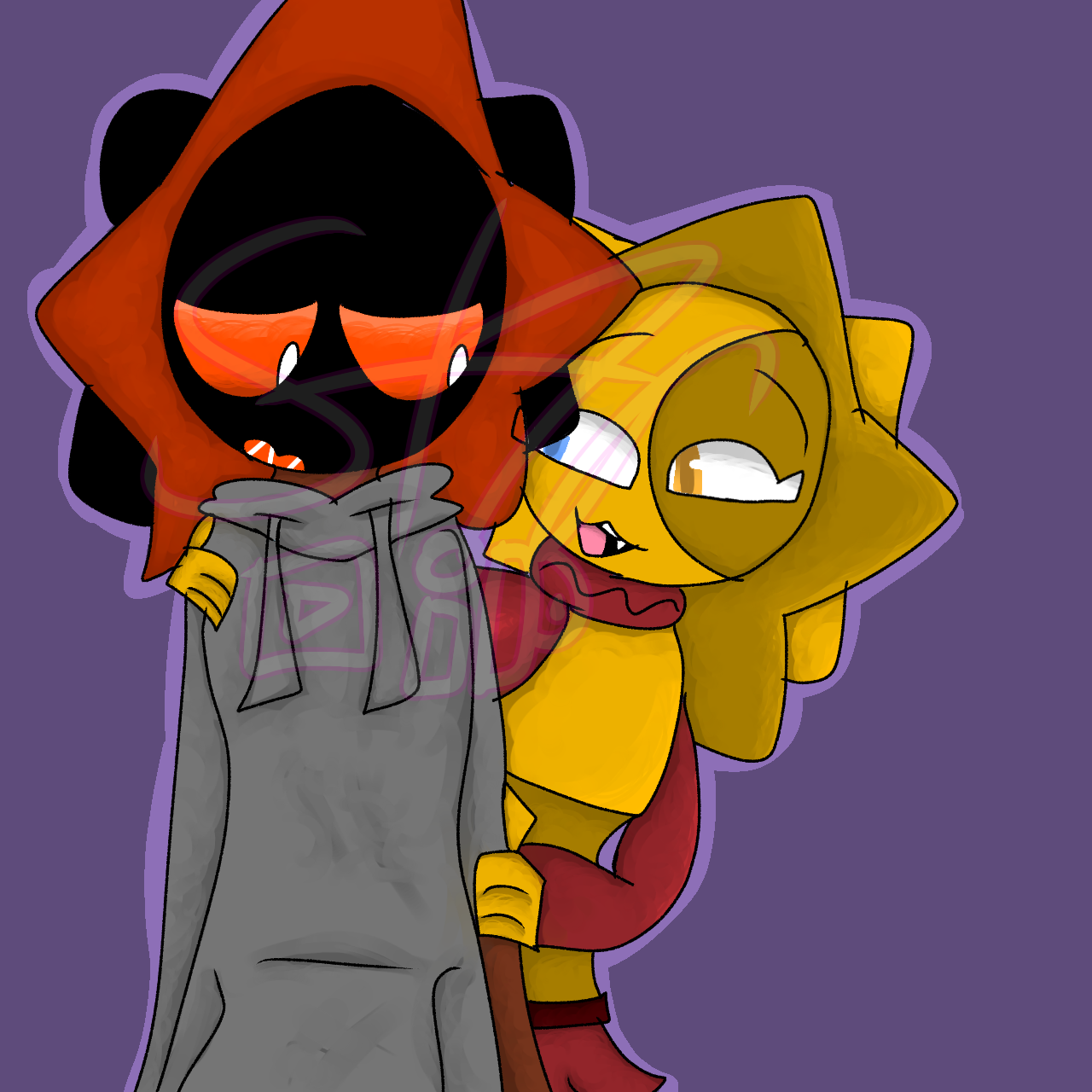 Eclipse & sun in teaps episode be like - ibisPaint