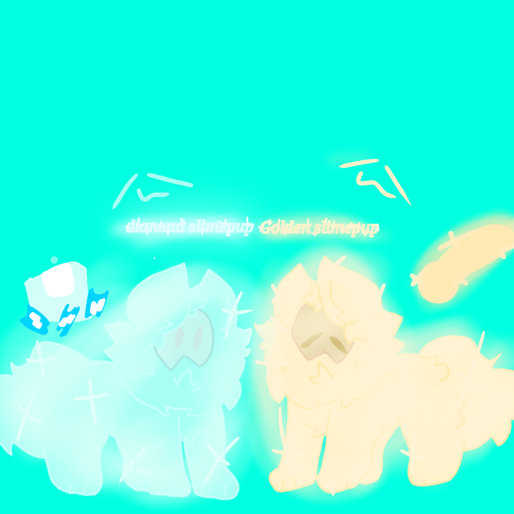 golden slimepup and diamond slimepup - ibisPaint