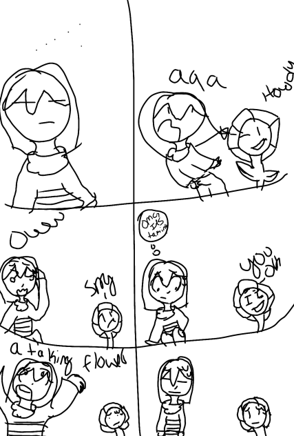 Omg a talking flower (an undertale comic - ibisPaint