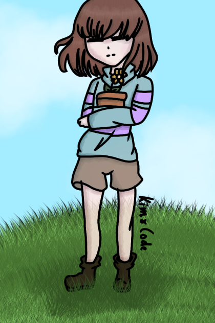 Frisk and her Flower - ibisPaint