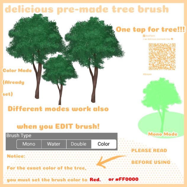scrumptious Pre-made Tree Brush!! - ibisPaint