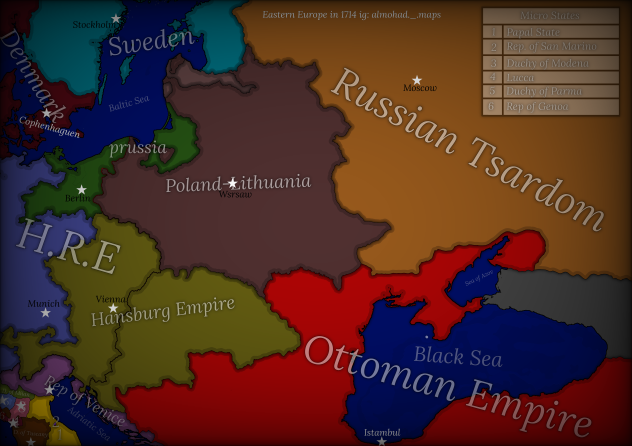 eastern europe in 1714 - ibisPaint