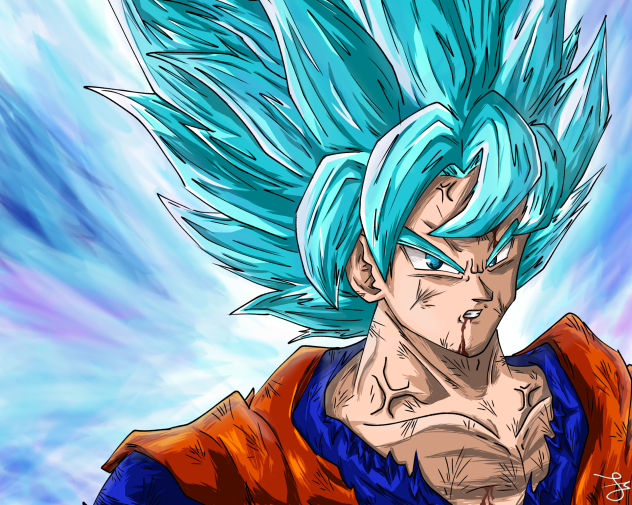 Goku Ssj azul - ibisPaint