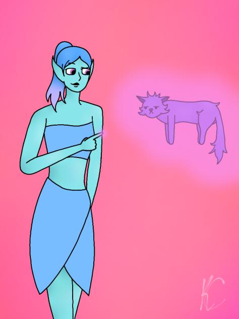 Alien + cat - ibisPaint