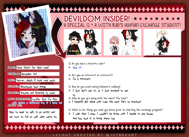 Devildom insider with main oc dark rose - ibisPaint